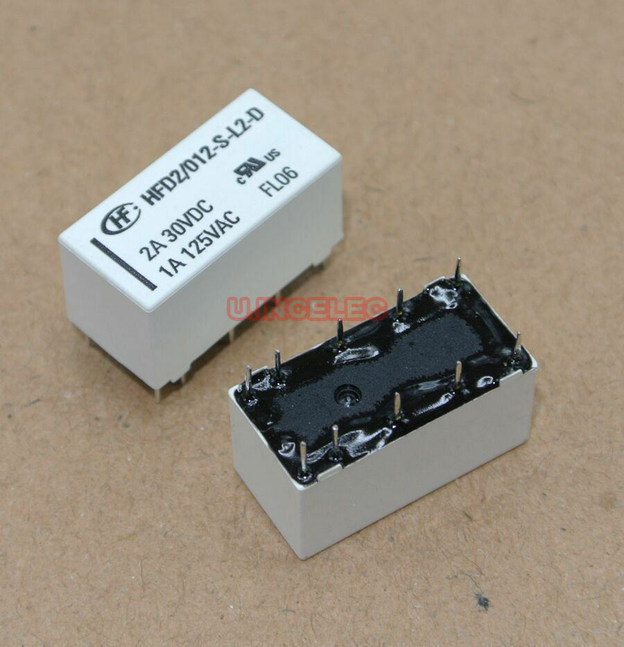 HONGFA Signal Relay HFD2-012-SL2-D,DPDT,2 coils latching,1A/125VAC 2A/ – Yanlania | A Place to ...