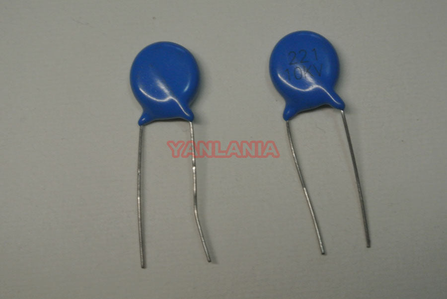 50pcs High Voltage Ceramic Disc Capacitors 221 220pF 10KV 10000V ...