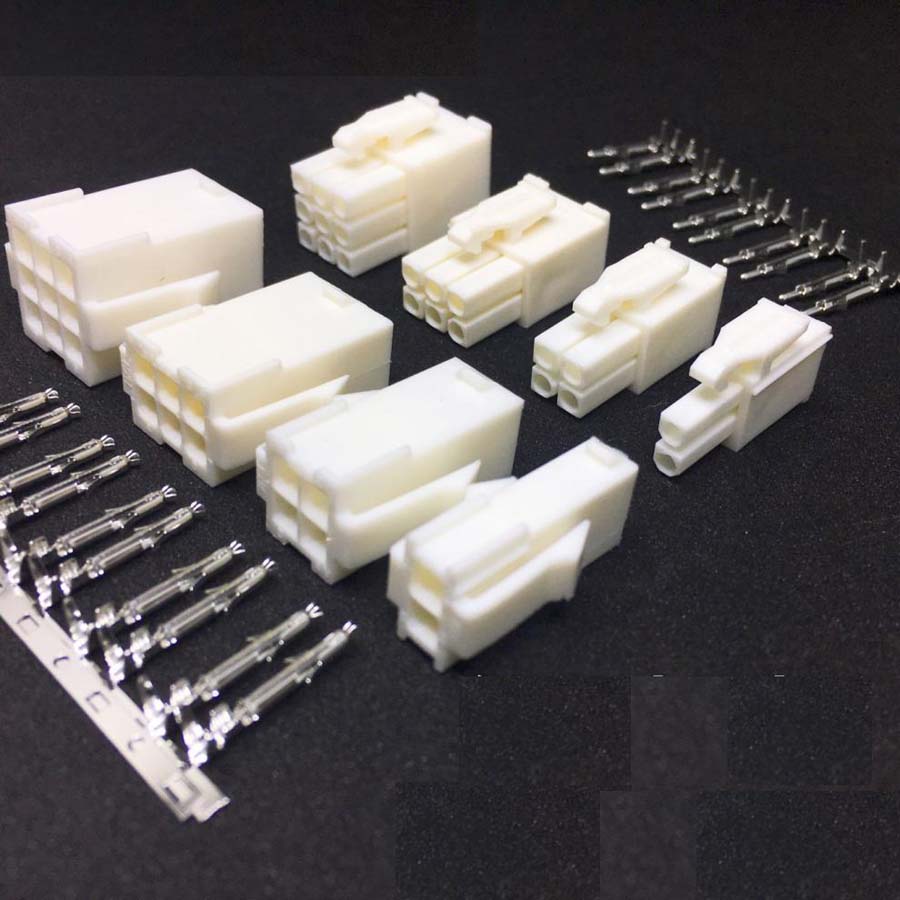 TE 172167-1 4POS Housings Plug Natural 0.163" (4.14mm) Plug MINI UNIV ...