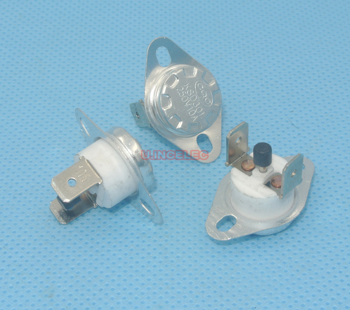 10pcs Manual Reset Temperature Switch 105 ¡ãC NC Bimetal disc thermost ...